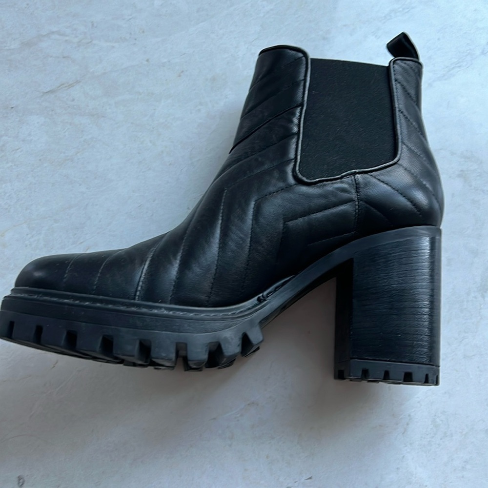 Italian Pollini Leather Chunky Boots - Gem